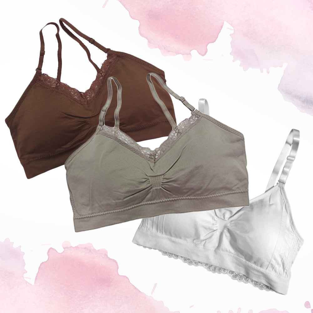Coobie & Joy Bra Seamless Bra Bundle (3 Pack) (One Size) – Comfort Bra